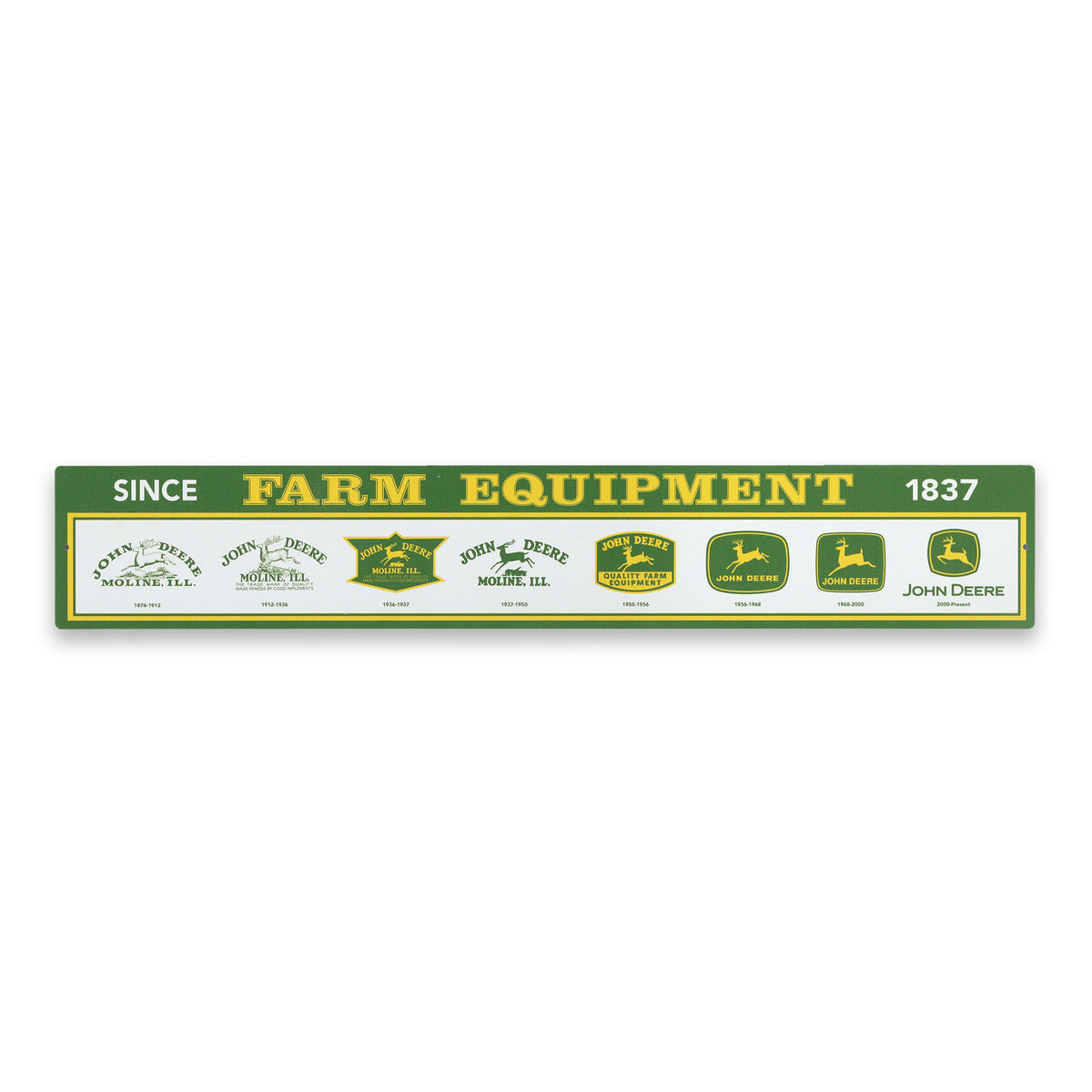 John Deere Logo Evolution Metal Sign — Horizon Ag & Turf